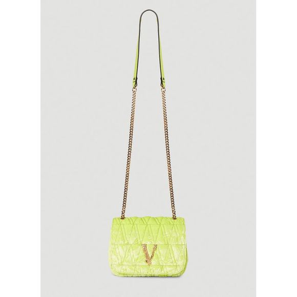 Versace | Bags | Versace Virtus Shoulder Bag In Green | Poshmark